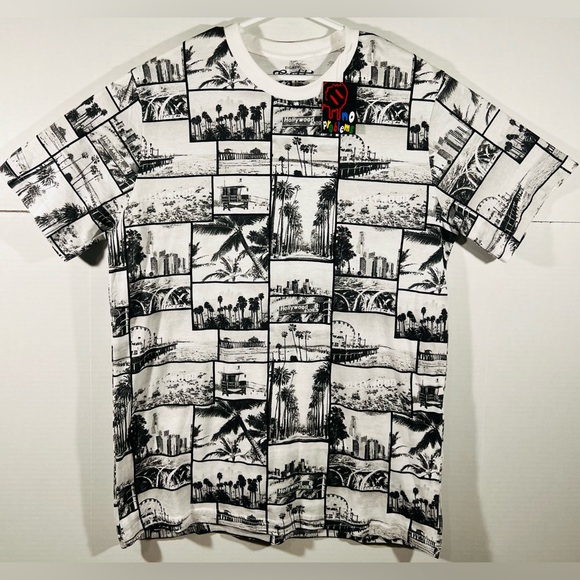 Eighty Eight | Shirts | Eighty Eight Brand California La Hollywood Beach Aop Tee Size Large ...